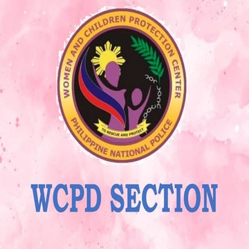 WCPD (WOMEN AND CHILDREN PROTECTION DESK) PRESENTATION EDITED FINAL | PPTX