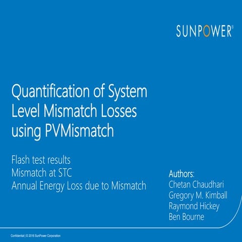 PV Mismatch loss study using flash test datasets | PPTX