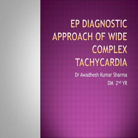 EP diagnosis of WIDE COMPLEX TACHYCARDIA | PPT