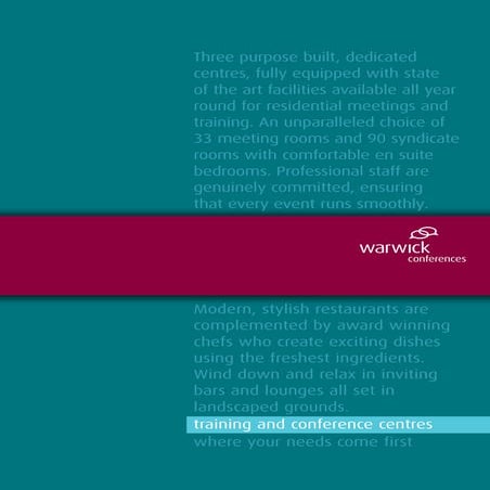 Training & Conference Centre Brochure | PDF | Business Expos ...