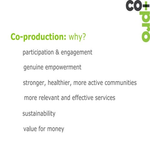 Co-production: What, why and how | PPT