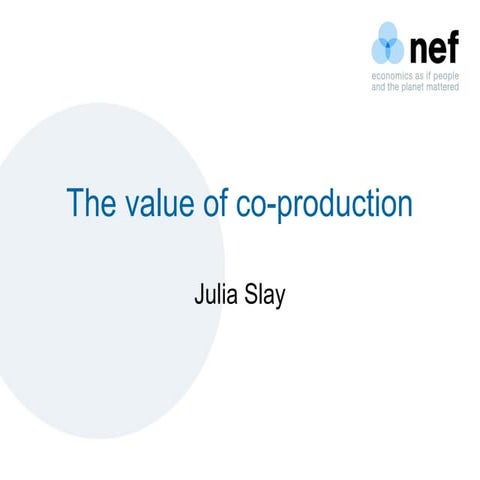 Co-production Designing and Delivering Services with Citizens | PDF