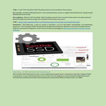 Dashboard Wd WD Black SN770 1TB SSD Review | KitGuru