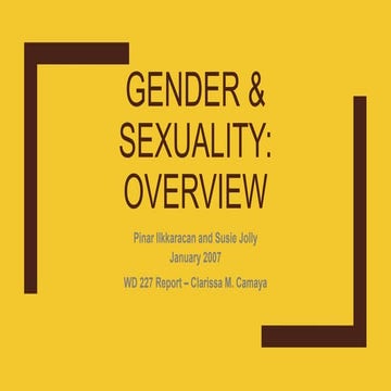 Gender & Sexuality: Overview | PPT