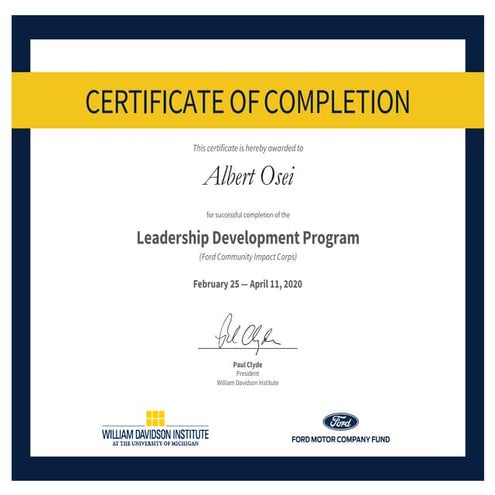Leadership Development Program Certificate | PDF