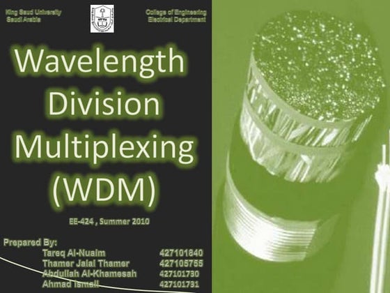 Wavelength Division Multiplexing Pptx Computer Networking Computing