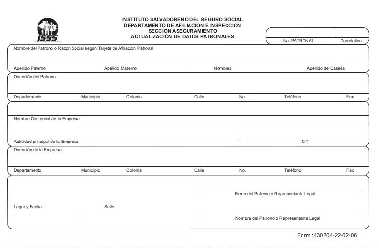 Guia Legal - Anexo 23 Registro de firmas autorizadas isss