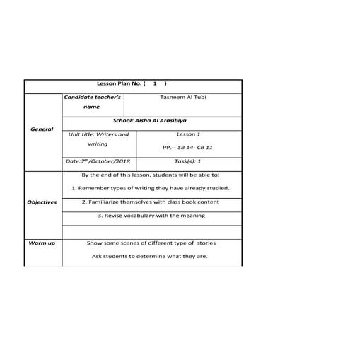 Lesson plan 20 | PDF