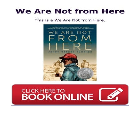 Bücher [lesen] We Are Not from Here | PDF