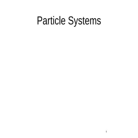Particle Systems | PPT