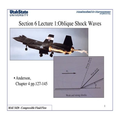 Weak and strong oblique shock waves1 | PDF