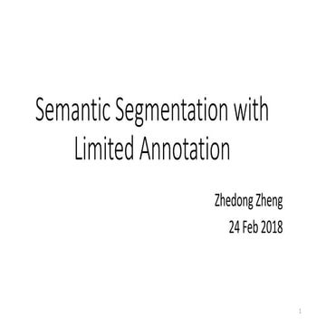 Weakly supervised semantic segmentation | PPTX
