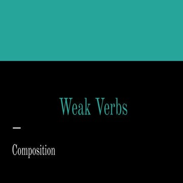 Weak Verbs.pdfjjjkkftuuiijhse57iikgfuijkf | PDF