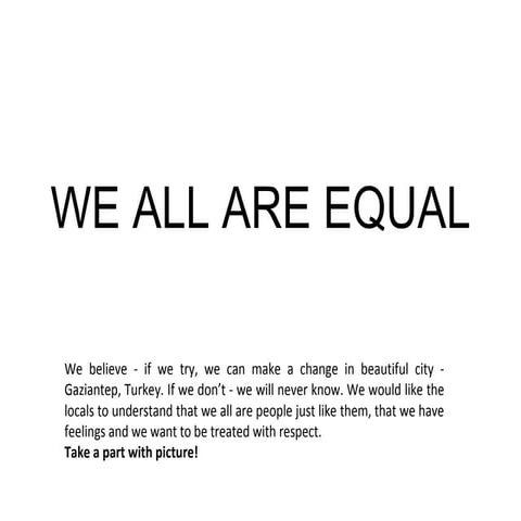 We all are equal | PPS