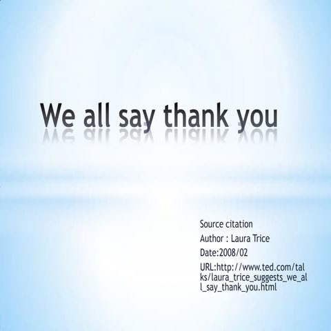 We all say thank you | PPTX