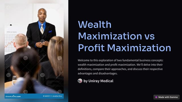 Wealth Maximization Vs Profit Maximization Pdf Business Accounting
