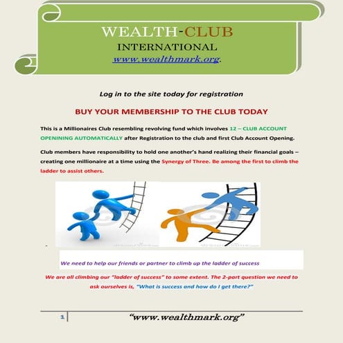 Wealth-club Training | PDF