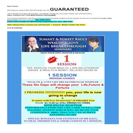 Wealth&love life breakthrough india | PDF