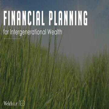 Financial Planning for Intergenerational Wealth | PPT
