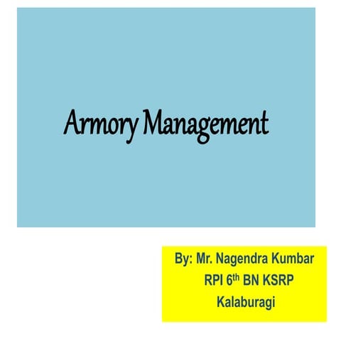 Weapon_management nice to view u can download | PPTX