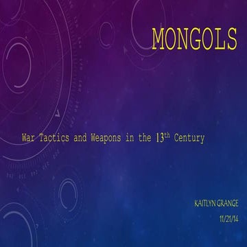 Mongol Battle Tactics and Weapons | PPTX