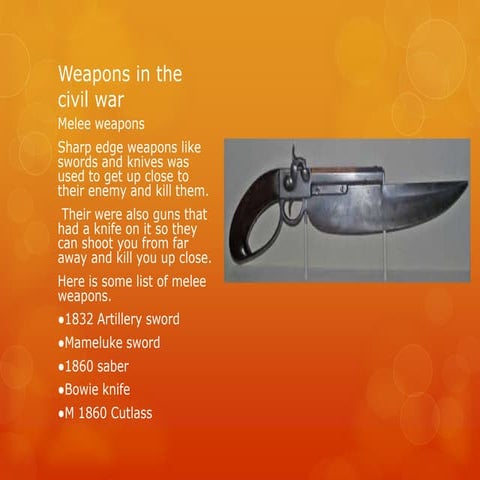 Weapons in the civil war | PPTX
