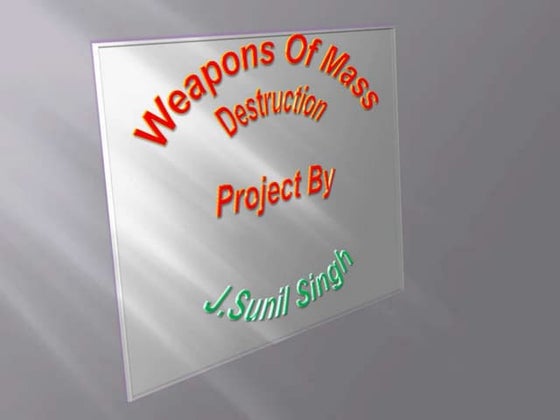 Weapons of mass destruction | PPT