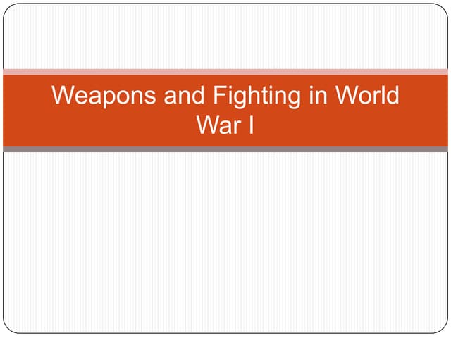 World War 1 Technology | PPT