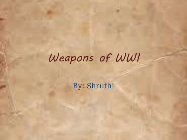 World War 1 Technology | PPT