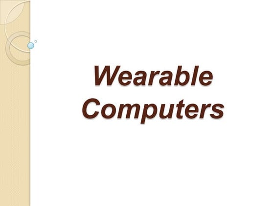 Wearable computer | PPT