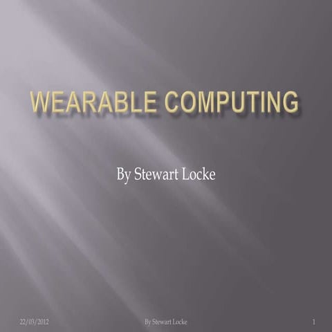 Wearable computing | PPTX