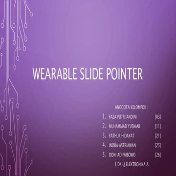 Wearable slide pointer | PPT