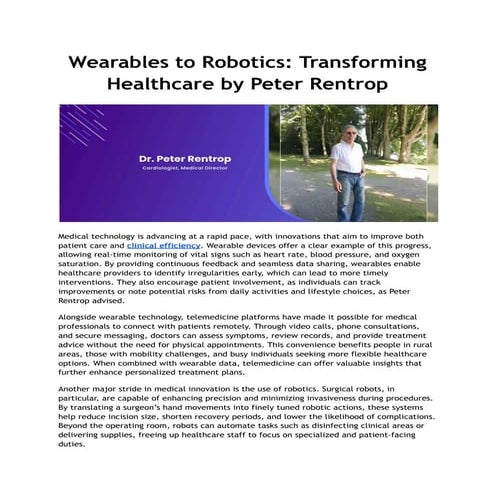 Wearables to Robotics_ Transforming Healthcare by Peter Rentrop.pdf