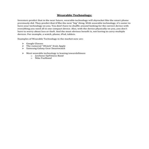 Wearable technology | PDF