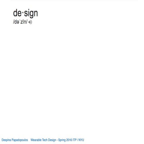 Wearable Tech Design Class 02 | PPT