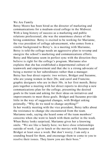 Case study - The friendly Supervisor , Interpersonal Communication Case ...