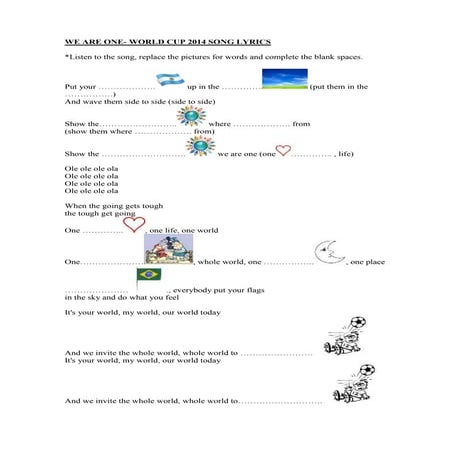 We are one lyrics | DOCX | World/International Music | Music