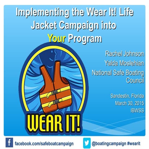Implementing the Wear It! Life Jacket Campaign into Your Program | PPT ...