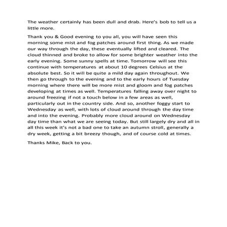 Final Weather Forecast Script | PDF