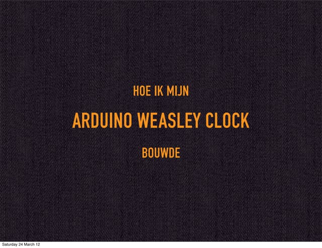 Arduino Foursquare Weasley Clock Ppt