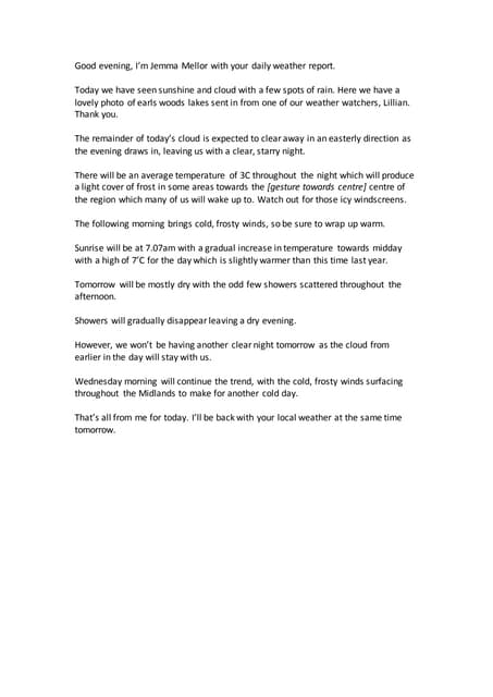 Weather script | PDF