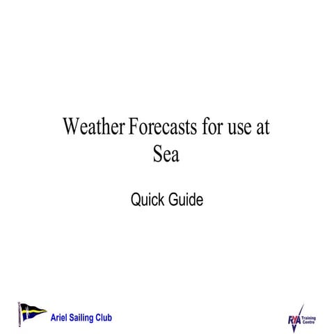 Weather Forecasts At Sea | PPT