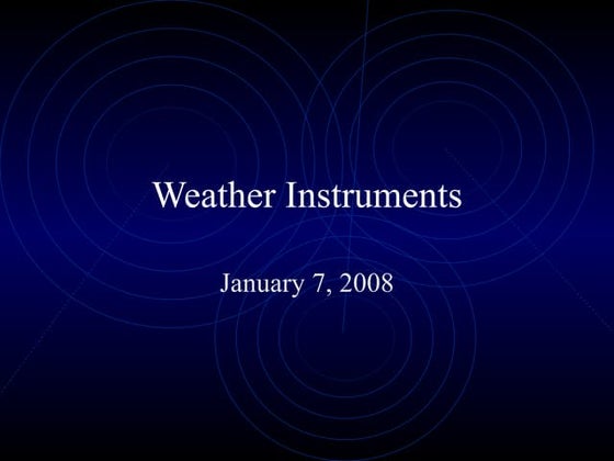 Weather instruments ppt for students | PPT | Weather | Science