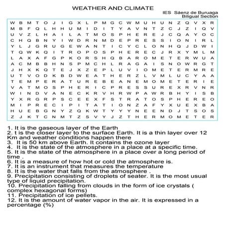 Weather and climate. Crossword | PDF