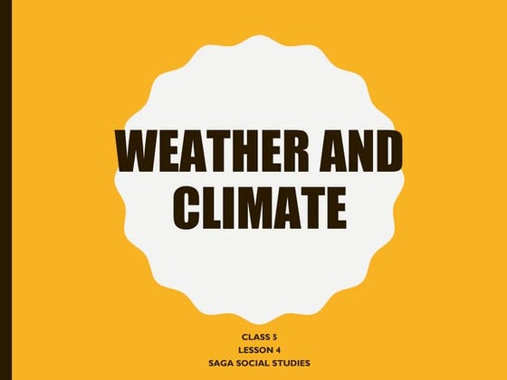 Weather and climate | PPT