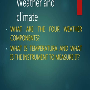 Weather and climate quiz | PPT