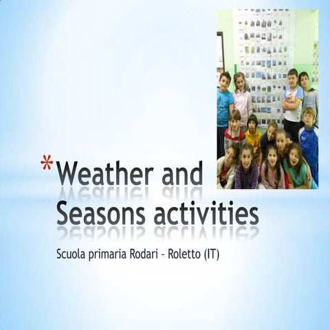 Weather and seasons activities | PPTX