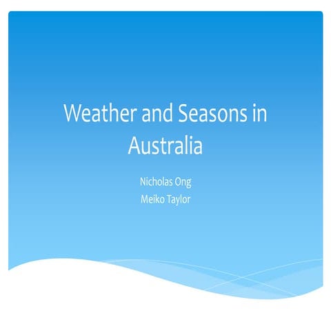 Australian Weather Seasons