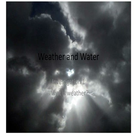 Weather And Water | PDF
