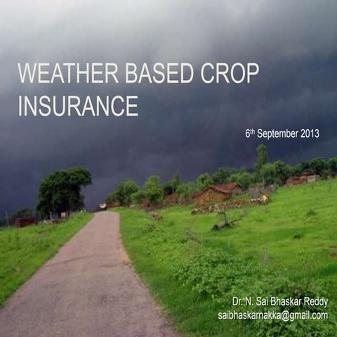 Weather based crop insurance | PPTX